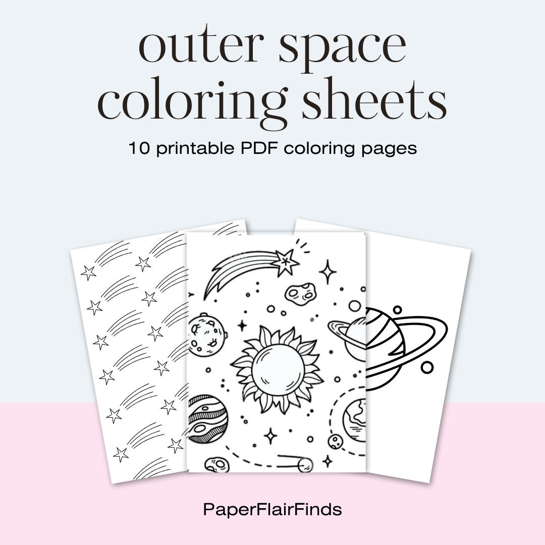 10 Coloring Pages, Printable Coloring Pages, Outerspace Coloring Pages ...