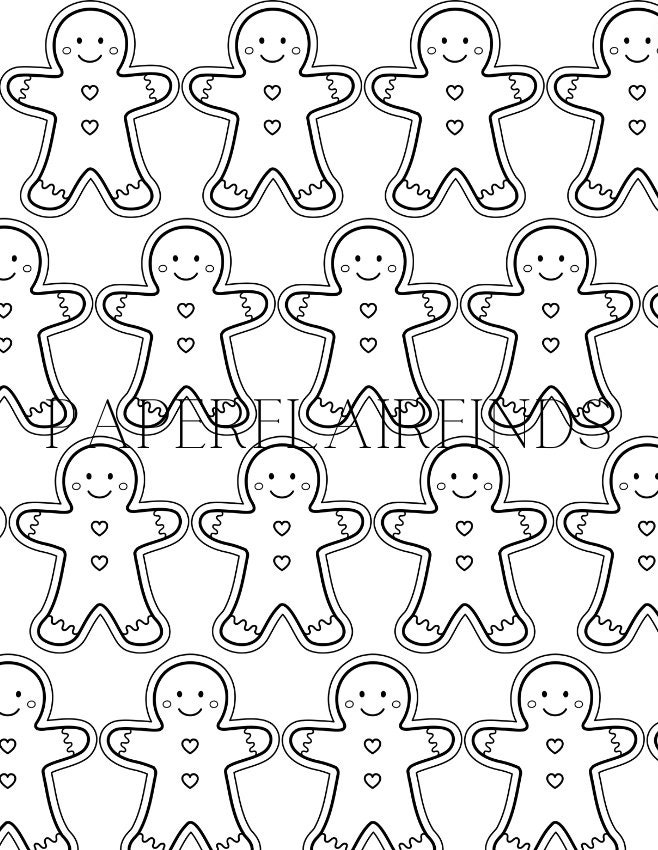 10 Coloring Pages, Christmas Coloring Pages, Winter Coloring Book - Etsy