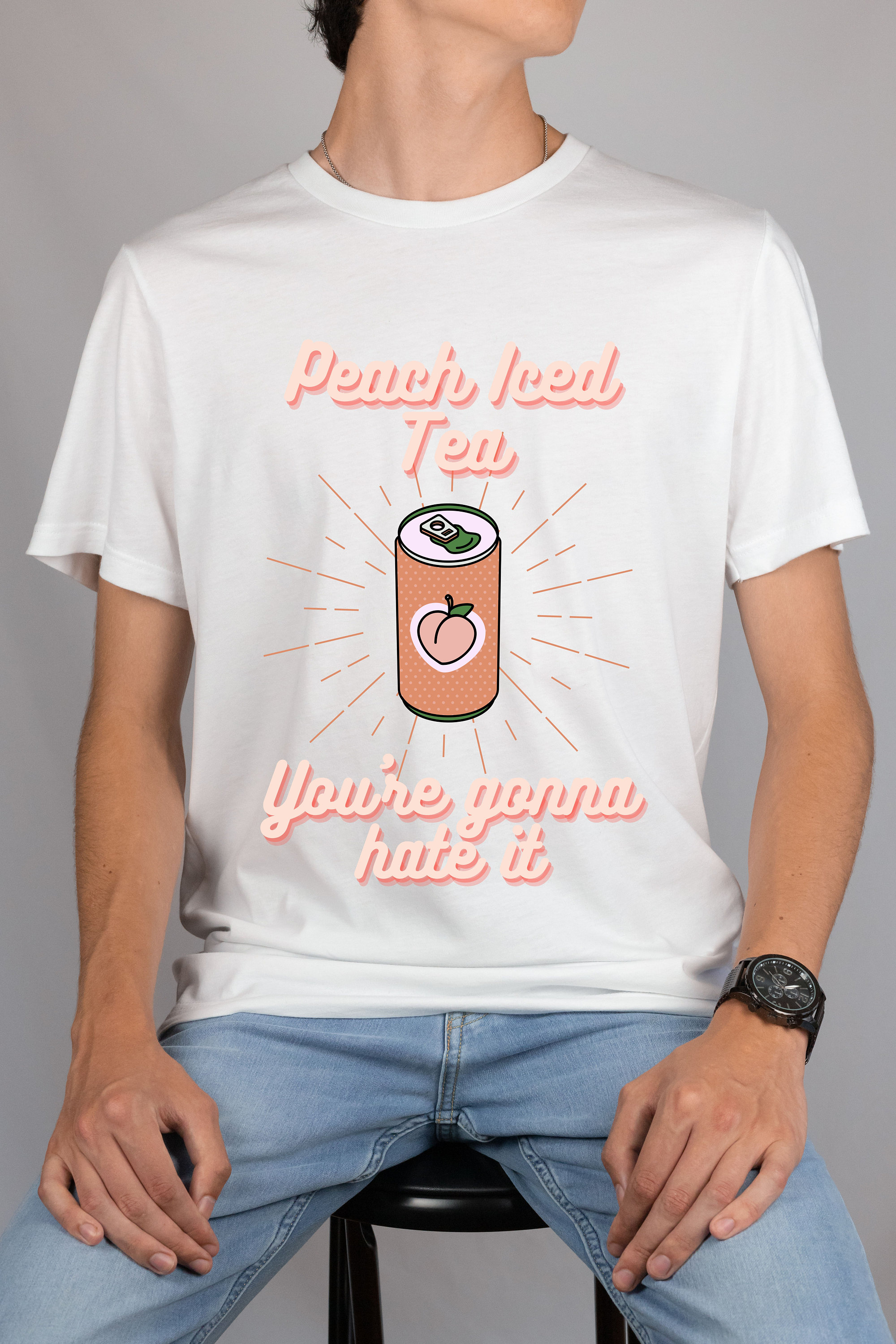 Peach Iced Tea - Funny Office Graphic Tee - Unisex -DTG - Screenprinted ...