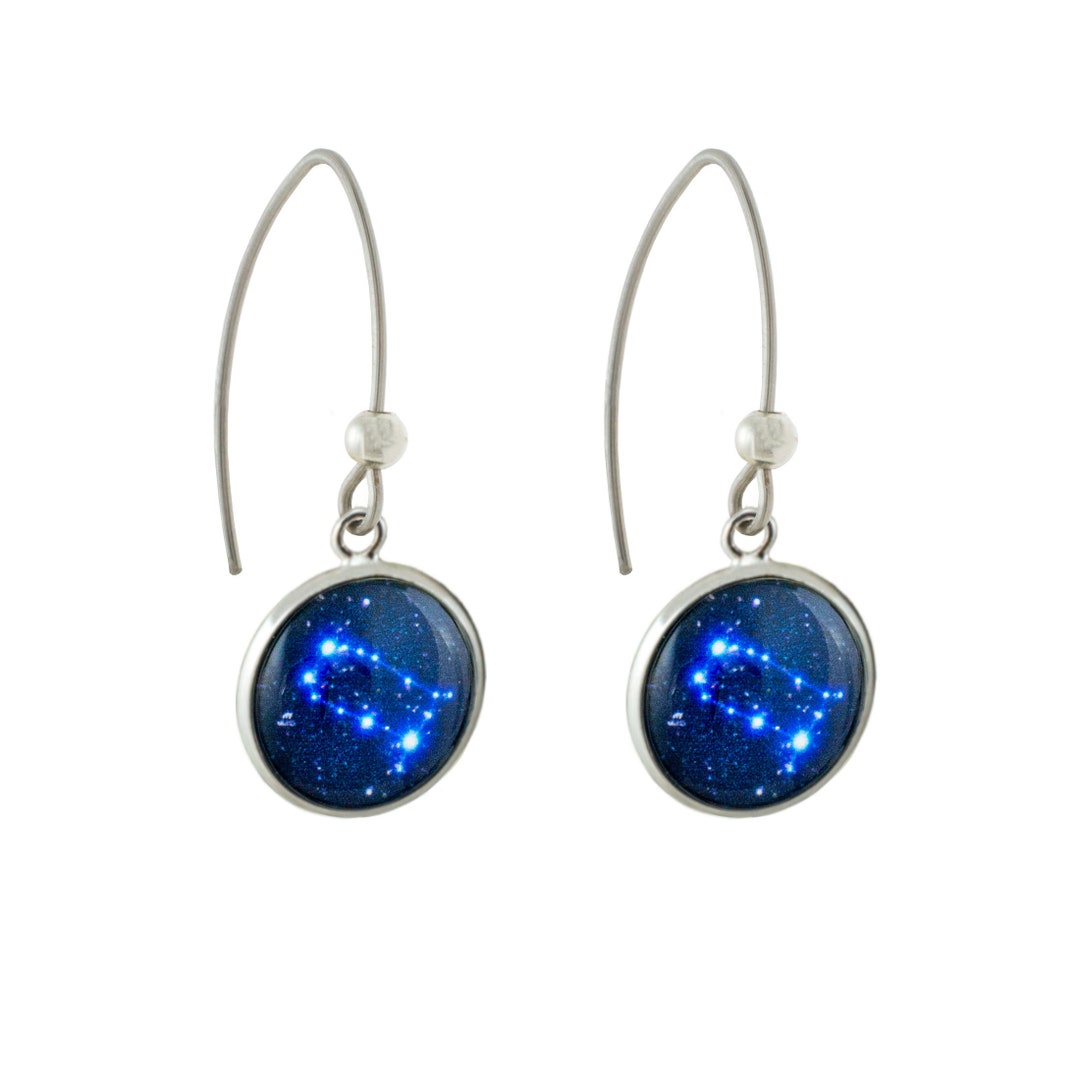 Gemini, Constellation Jewelry, Hook Earrings - Etsy