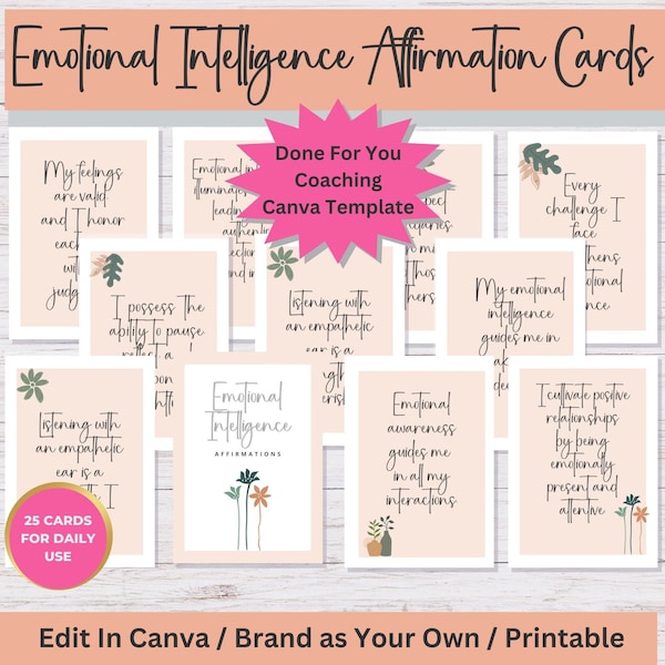 Printable Emotional Intelligence Cards - Etsy