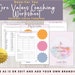 Core Values Coaching Worksheet Templates Life Coaching Canva Templates ...