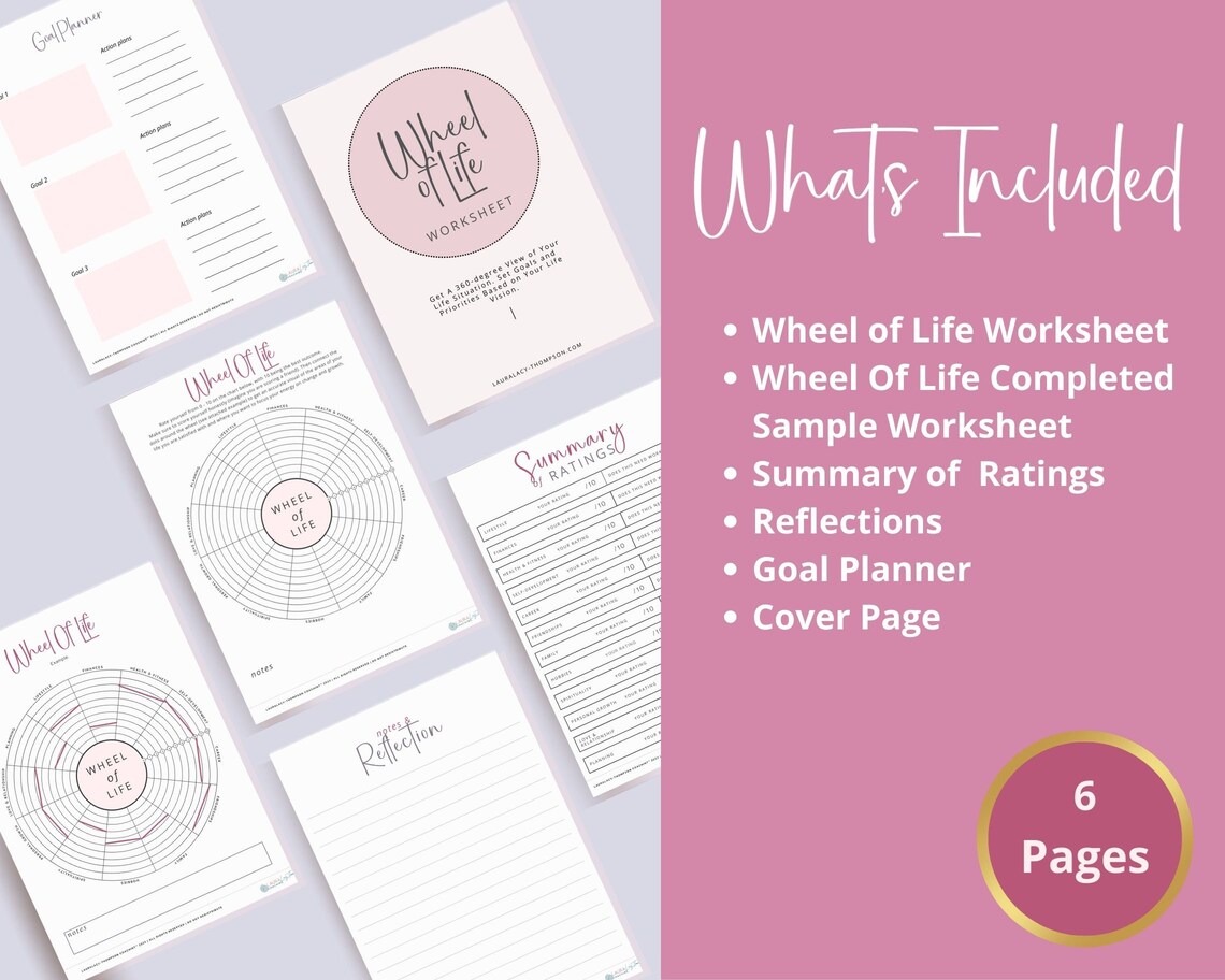 Wheel of Life Coaching Template Life Coaching Tool Worksheet Wheel of ...