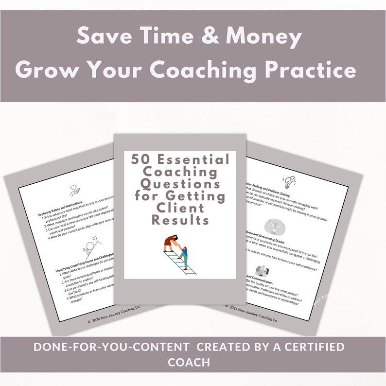 50 Essential Coaching Questions for Client Results, Done for You Coach ...