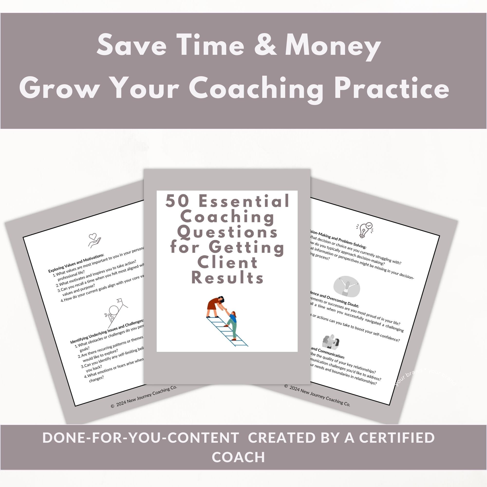 50 Essential Coaching Questions for Client Results, Done for You Coach ...