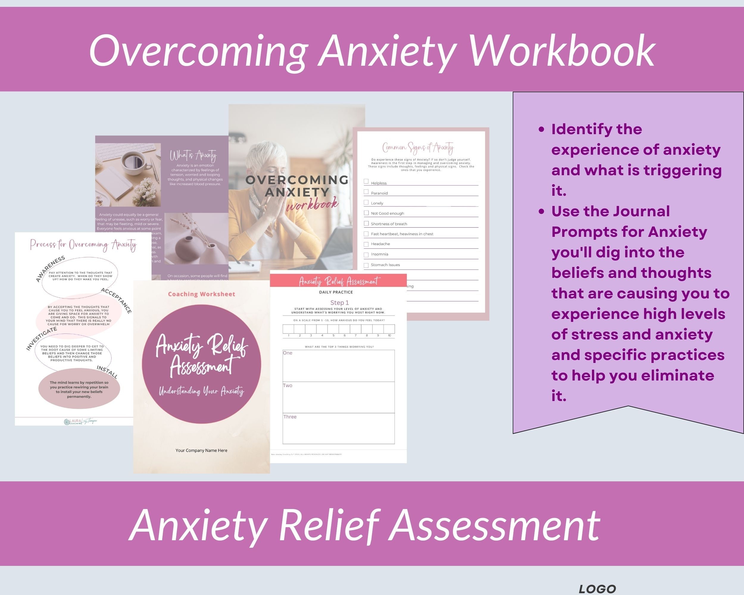 Ultimate Anxiety Relief Bundle Done-for-you Coaching Content Canva ...