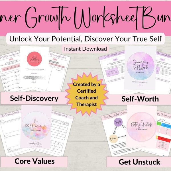Self Growth Worksheet - Etsy