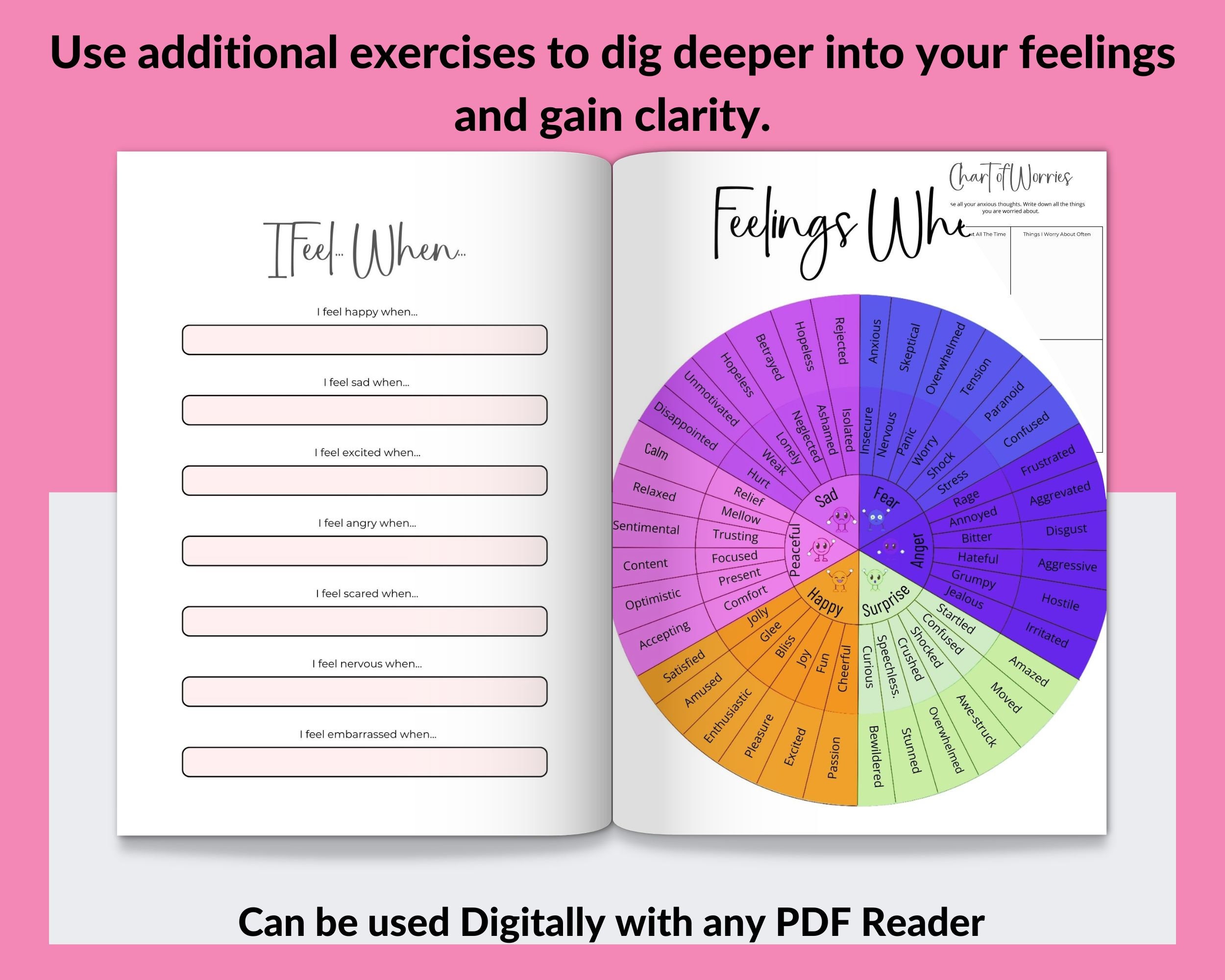 Mental Health Journal Tracker Daily Check in Mental Wellness Therapy ...