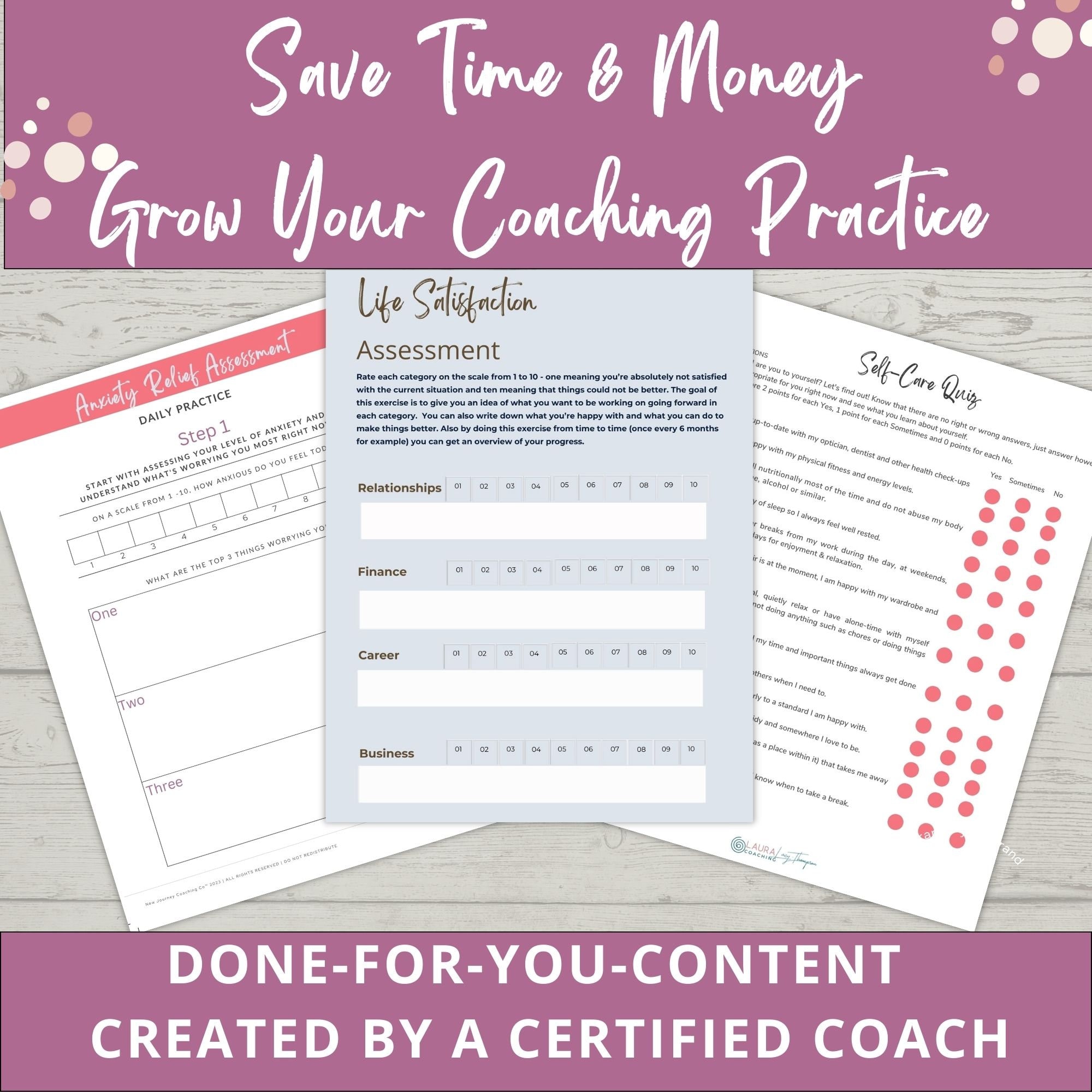Life Coach Assessment Worksheet Bundle: Canva Templates (digital ...