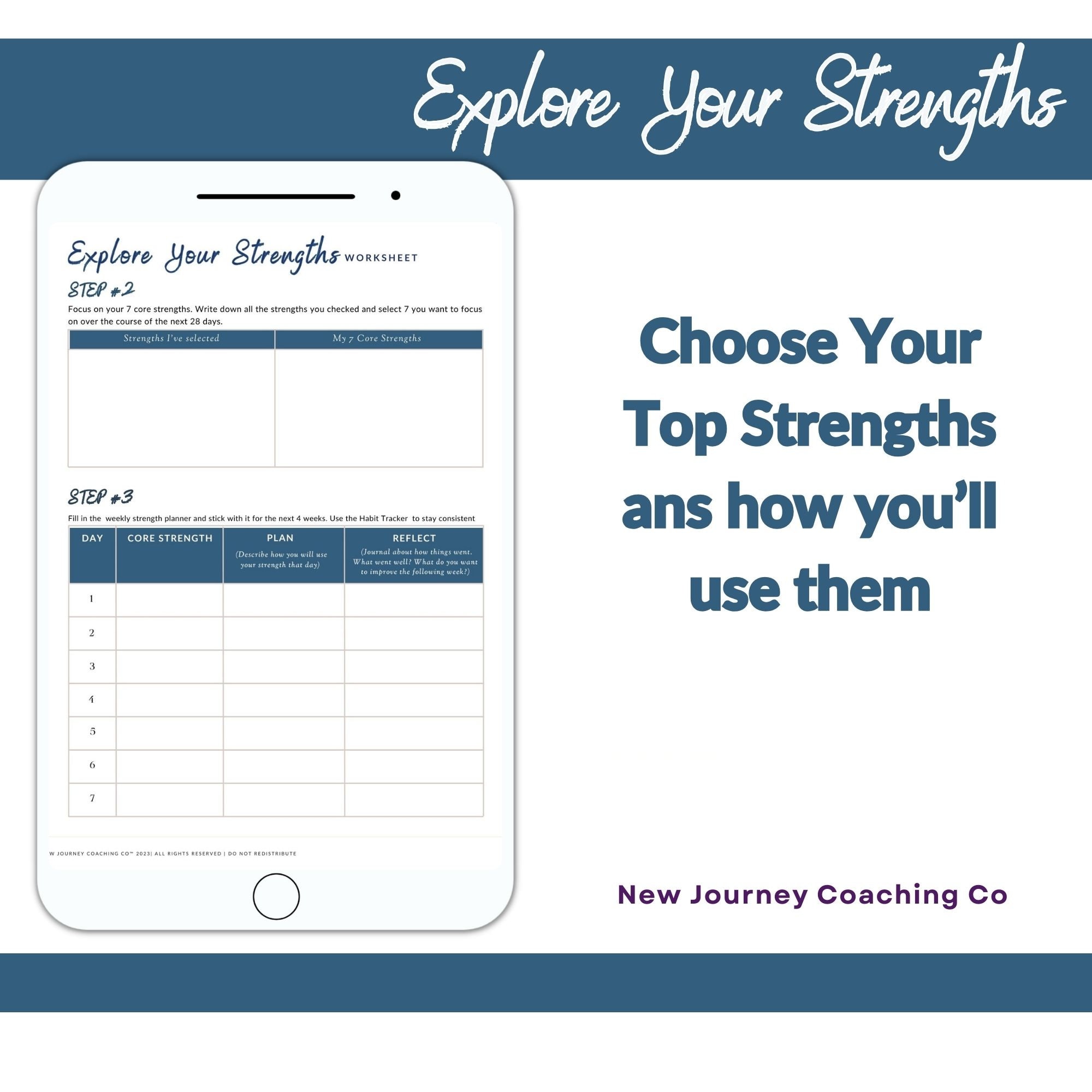 Explore Your Strengths Worksheet Discover Your Strengths Life Coaching ...