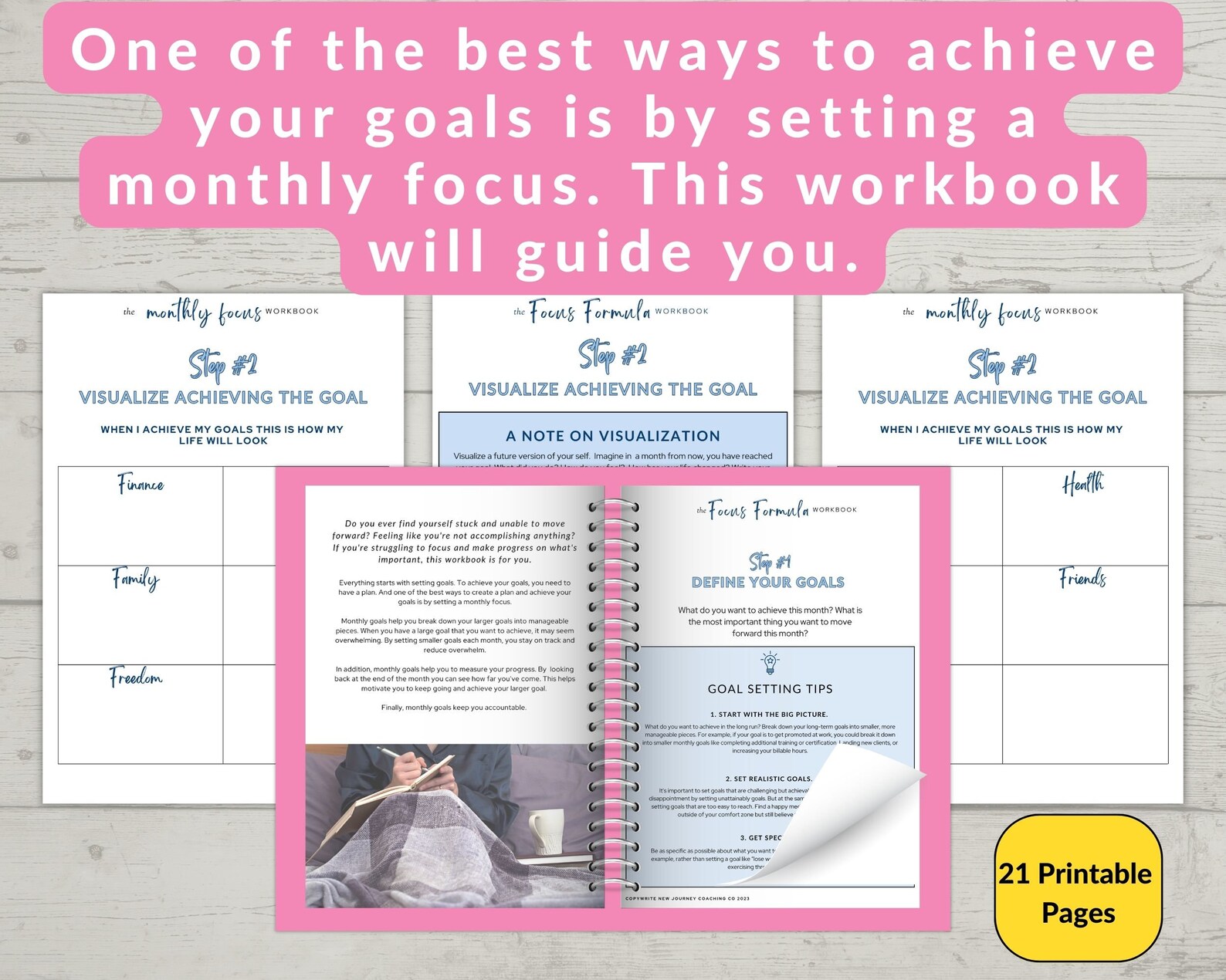 Goal Setting Planner Minimalist Planner Goal Setting Worksheet Smart ...