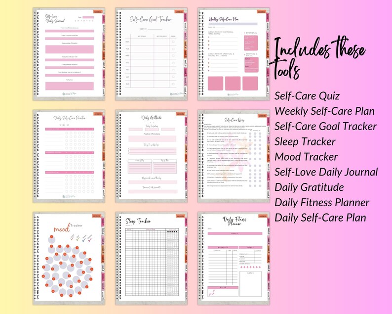 60 Day Self Care Planner Self-care Digital Planner Journal Digital Self ...