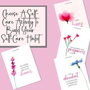 50 Self-care Cards Printable for Women Self-care Mental Health ...
