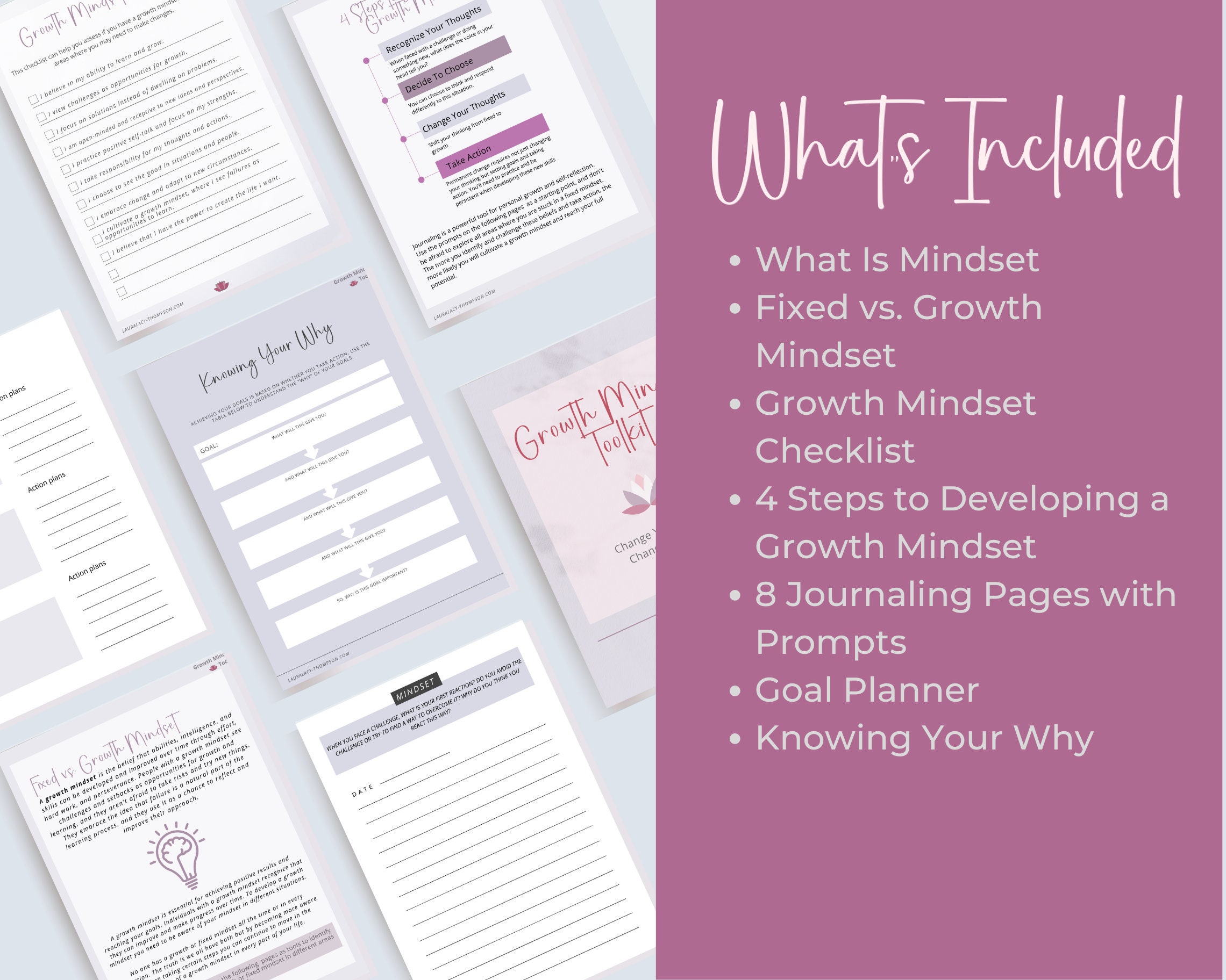 Growth Mindset Journal Prompt Growth Mindset Worksheets Self-care ...