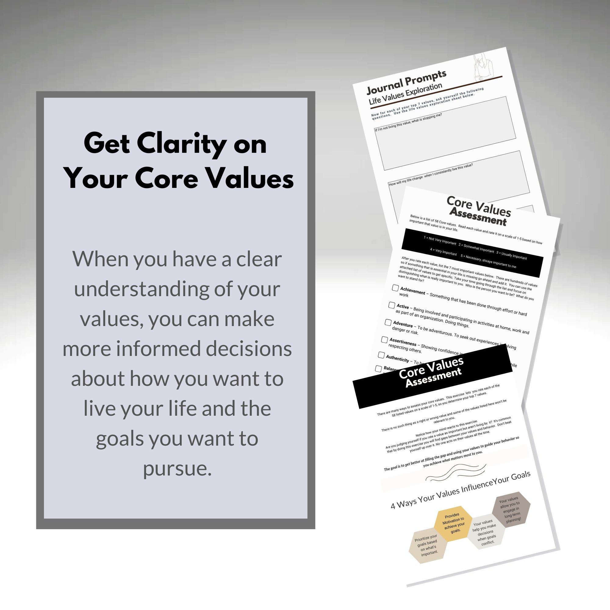 Done for You Core Values Assessment Worksheet Coaching Canva Template ...