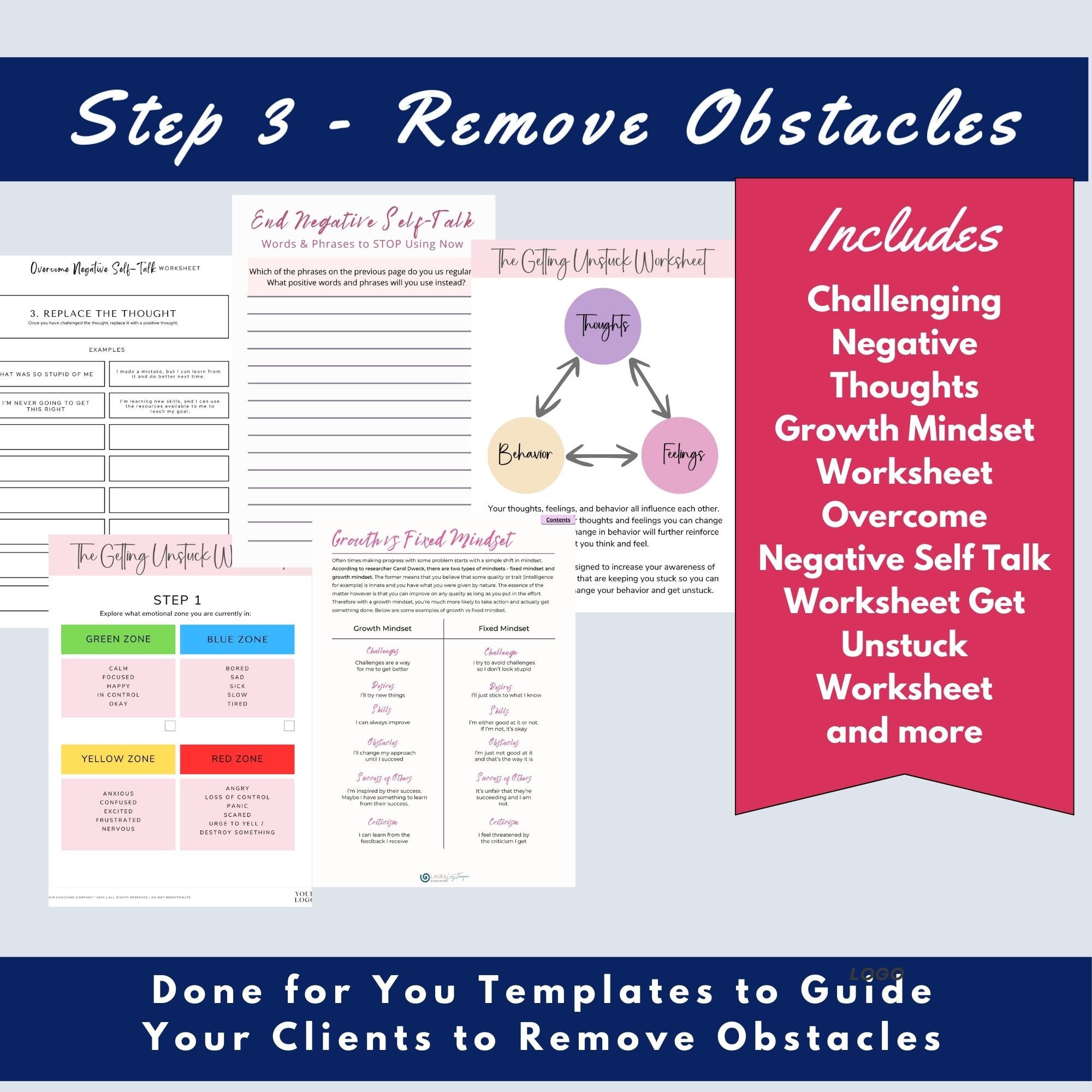 Coaching Worksheet Template Life Coach Worksheet Bundle Canva Template ...