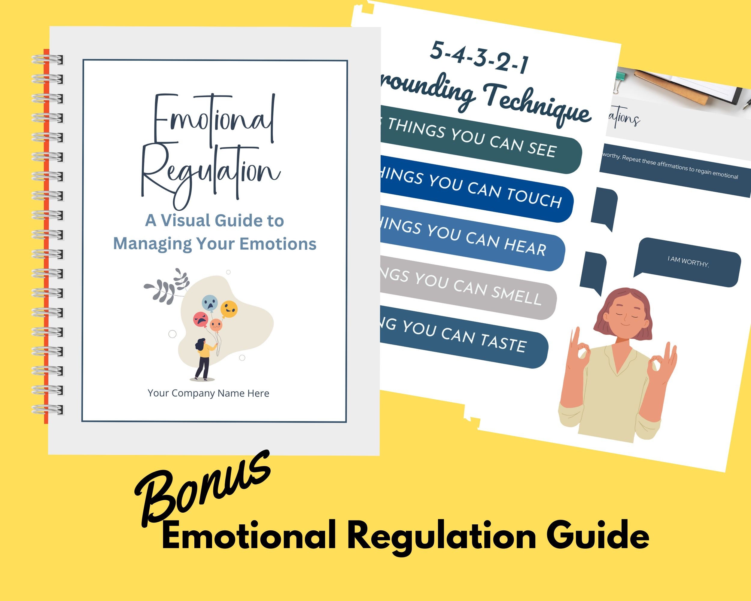 Emotional Regulation Worksheet Template Bundle Done for You Life Coach ...