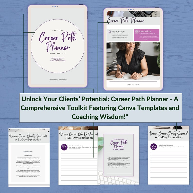 Career Coaching Worksheet Template Career Path Planner Workbook PLR ...