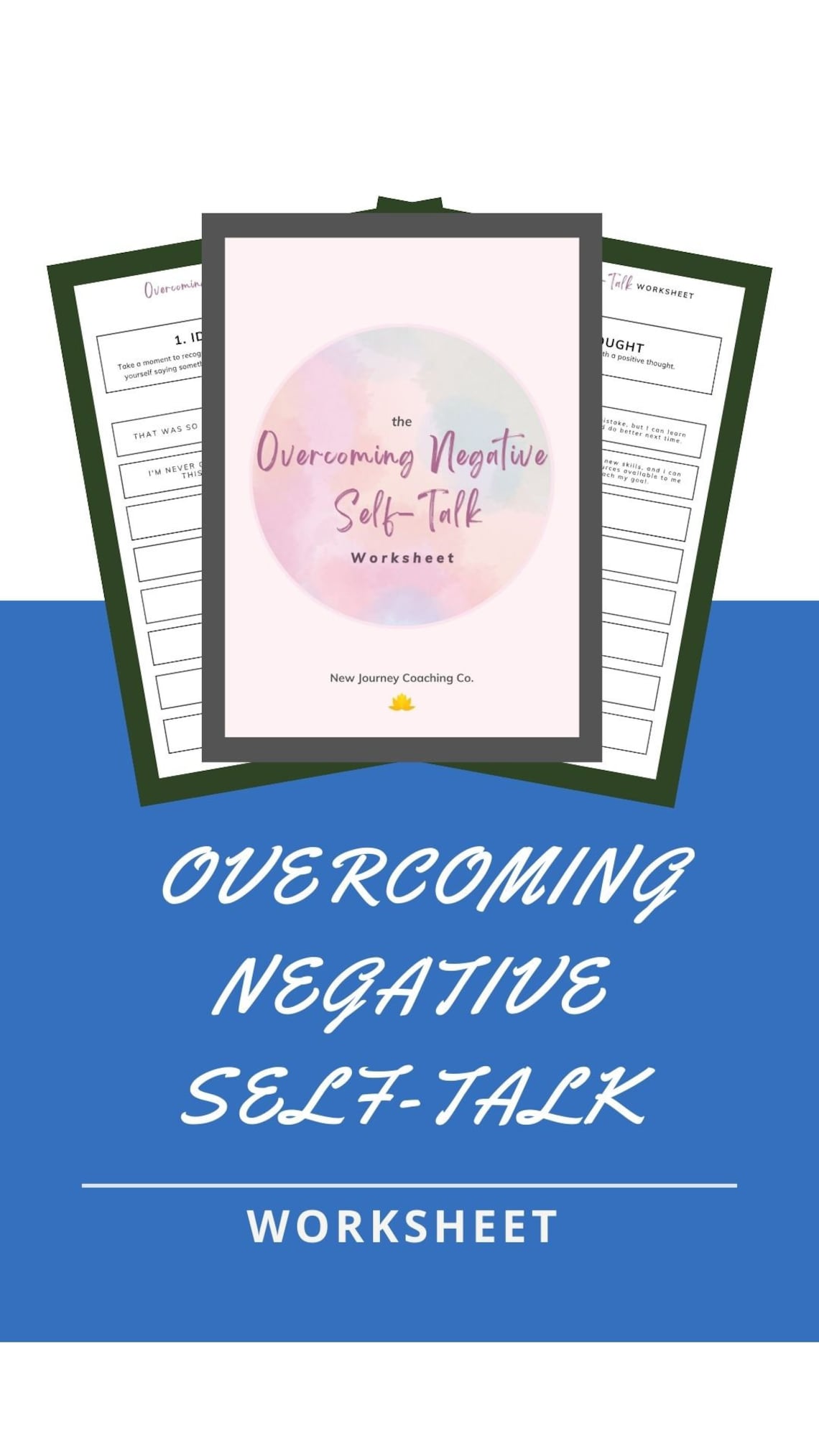 Challenge Negative Self-talk Worksheet Stop Negative Self Talk Journal ...