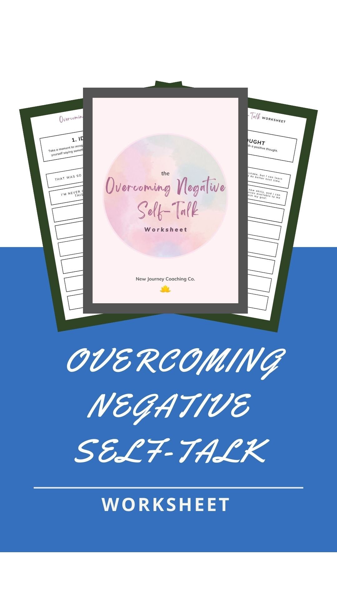 Challenge Negative Self-talk Worksheet Stop Negative Self Talk Journal ...