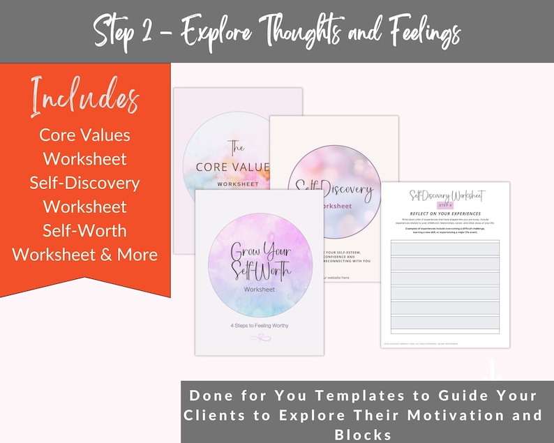 200 Done for You Life Coaching Worksheet Templates Bundle Coach ...