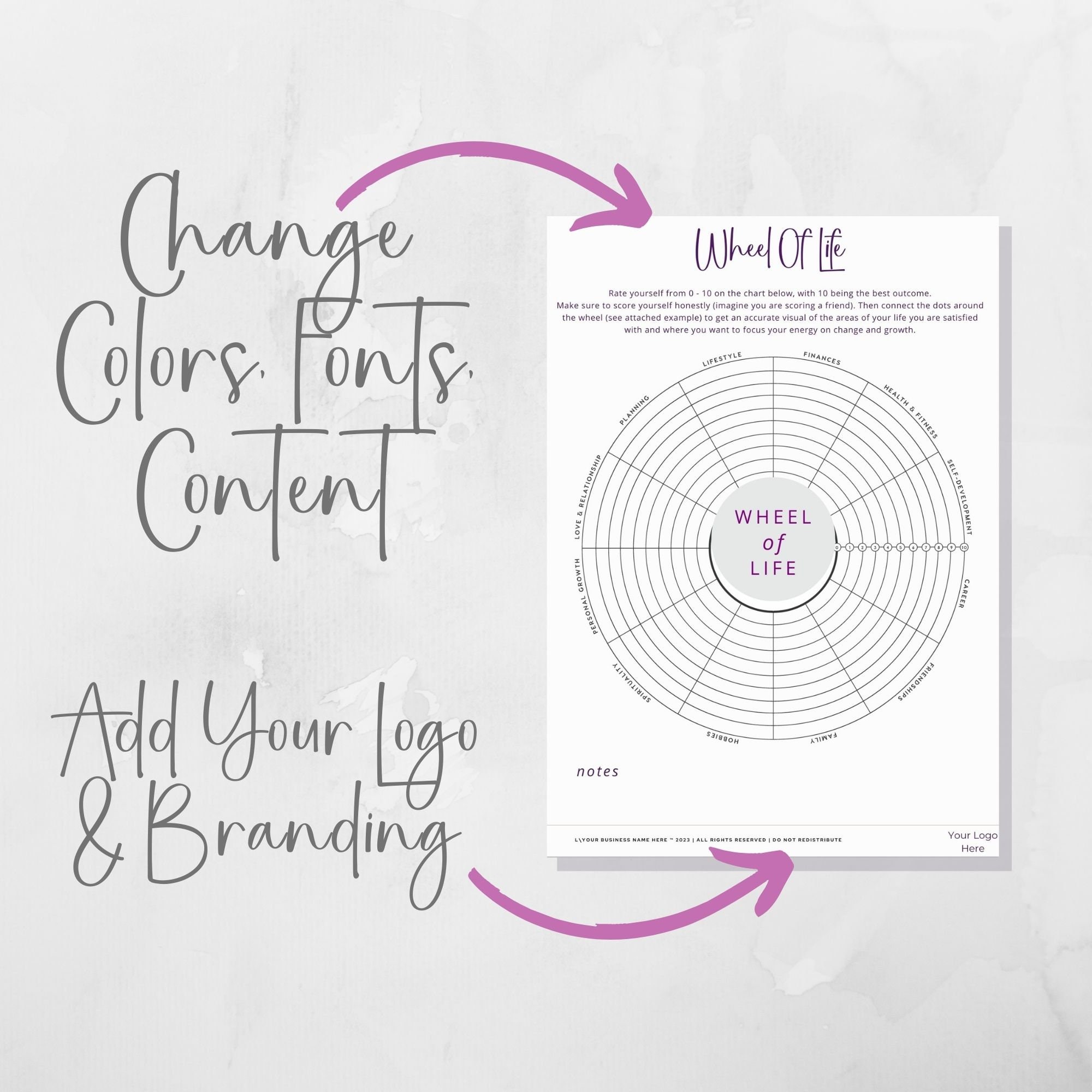 Wheel of Life Coaching Template: Life Balance, Goal Setting (canva ...