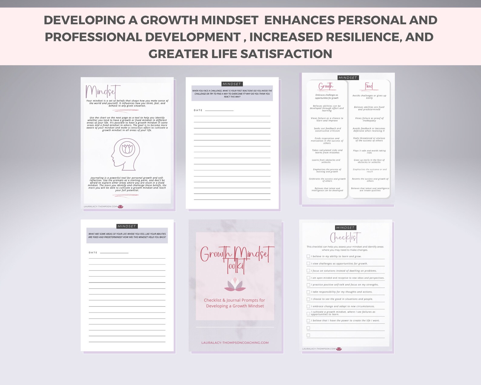 Growth Mindset Journal Prompt Growth Mindset Worksheets Self-care ...