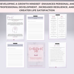 Growth Mindset Journal Prompt Growth Mindset Worksheets Self-care ...