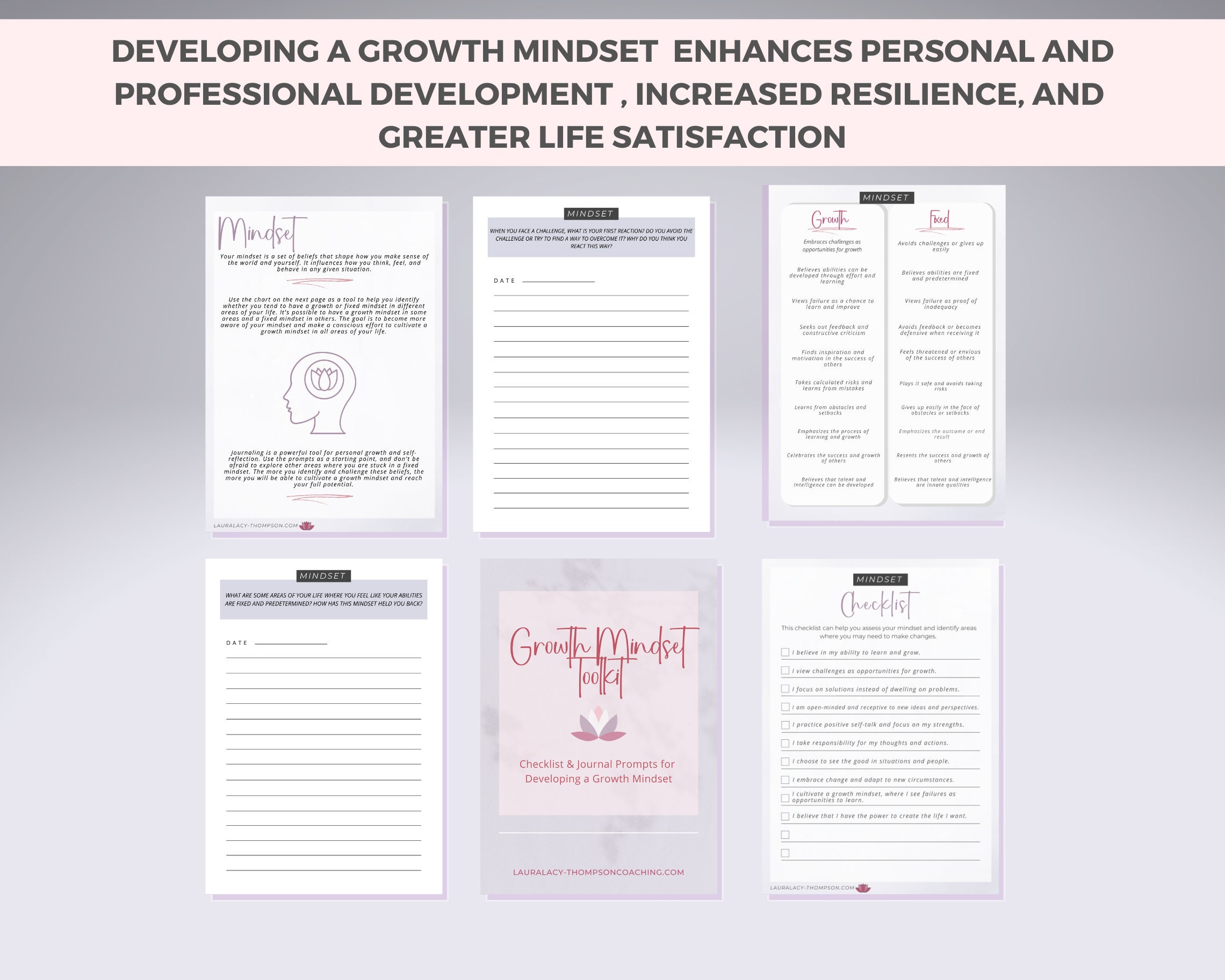 Growth Mindset Journal Prompt Growth Mindset Worksheets Self-care ...
