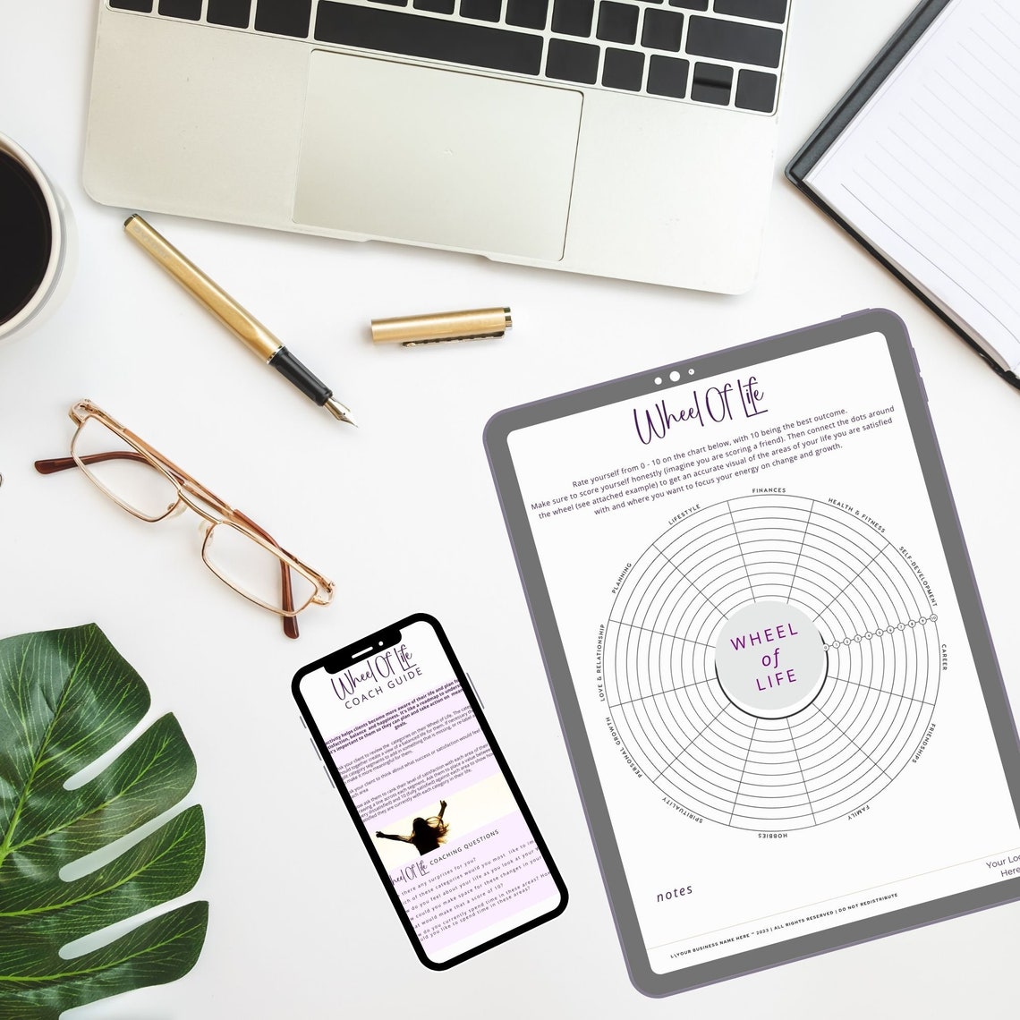 Wheel of Life Coaching Template: Life Balance, Goal Setting (canva ...