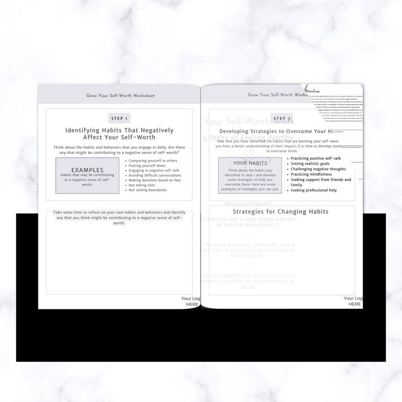 Self-worth Life Coach Worksheet: Canva Template (digital Download) - Etsy