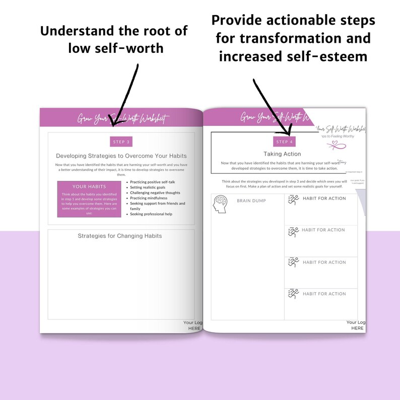 Self-worth Worksheet: Life Coaching Canva Template (digital Download ...