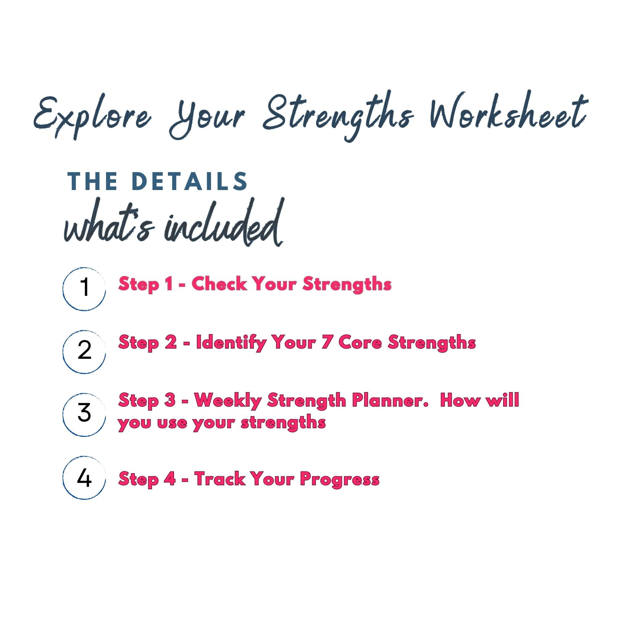 Explore Your Strengths Worksheet Discover Your Strengths Life Coaching ...