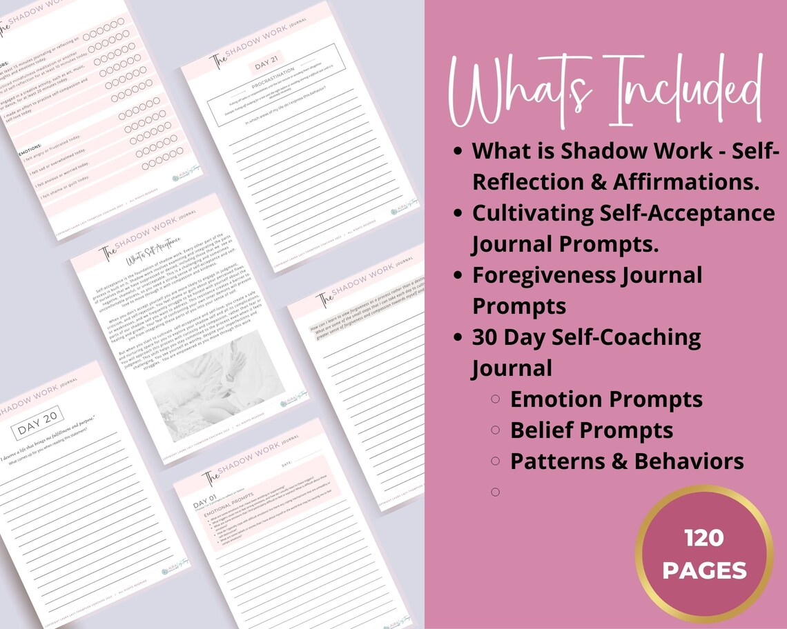 Shadow Work Journal Shadow Work Workbook Mental Health Journal Prompts ...