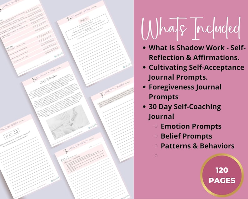Shadow Work Journal Shadow Work Workbook Mental Health Journal Prompts ...