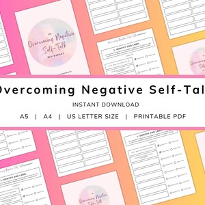 Overcome Negative Self Talk Worksheet Challenge Negative Thoughts ...