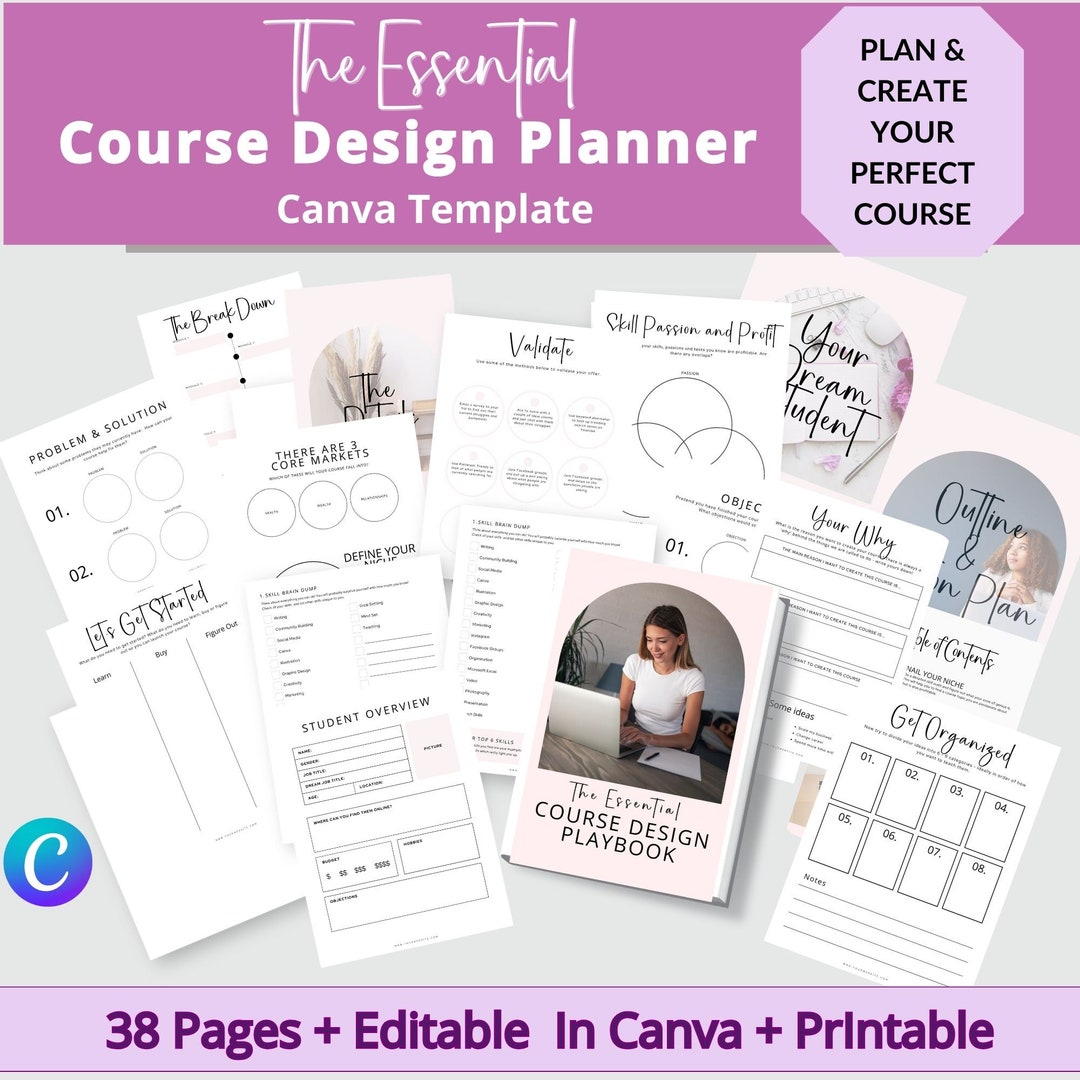 Course Design Planner Course Creation Planner Course Template for Coach ...