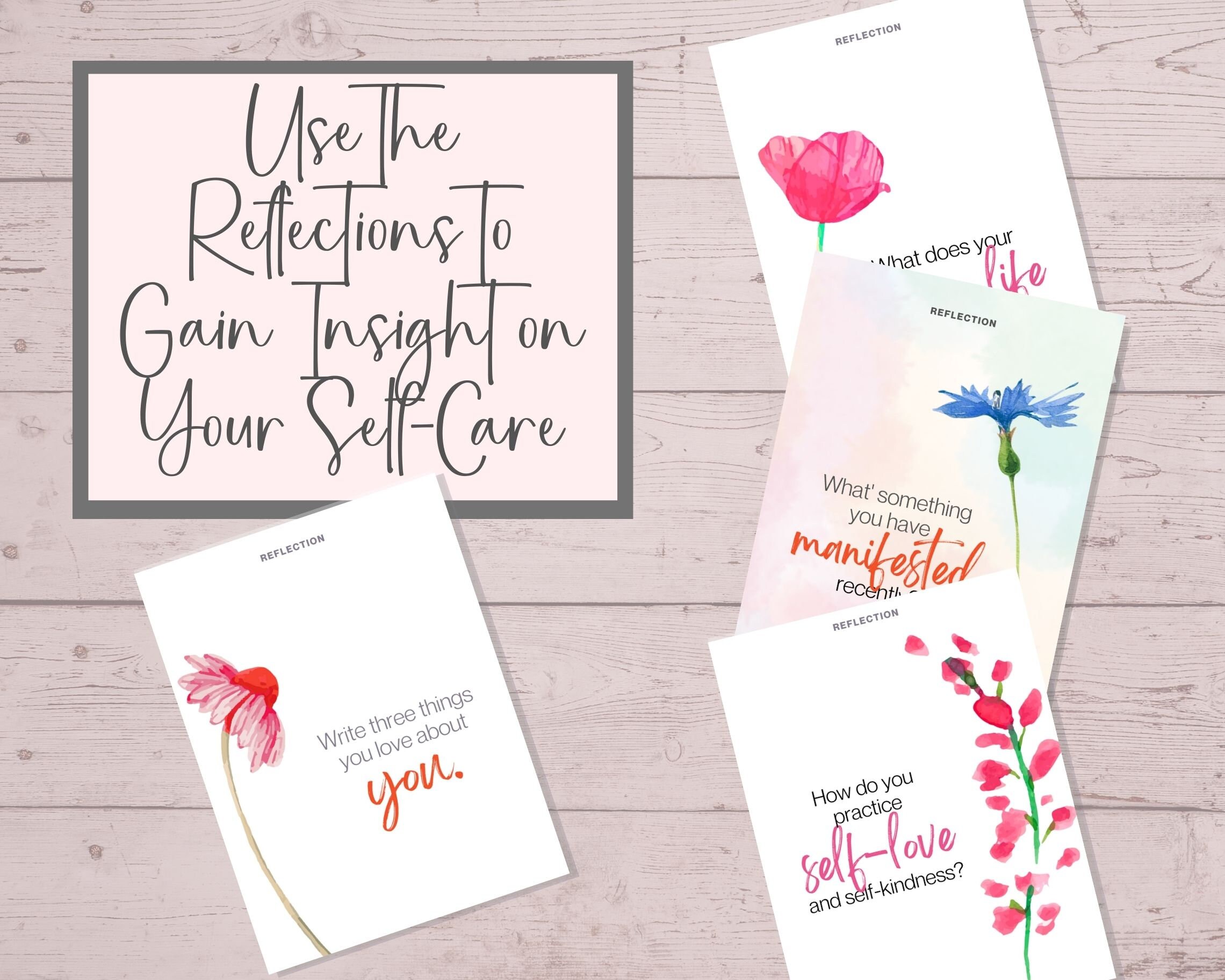 50 Self-care Cards Printable for Women Self-care Mental Health - Etsy