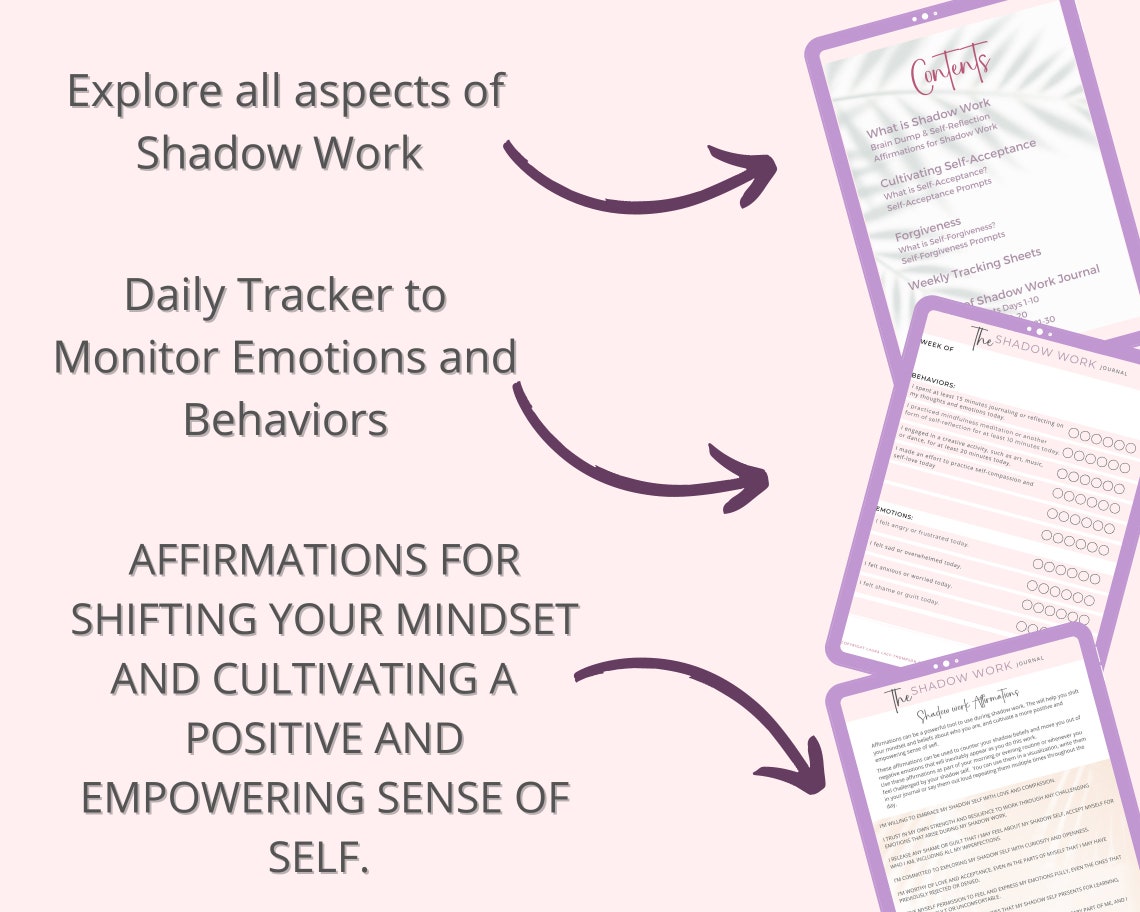 Shadow Work Journal Shadow Work Workbook Mental Health Journal Prompts ...