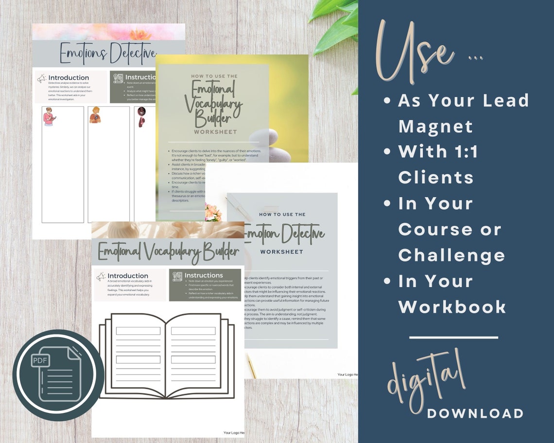 Emotional Intelligence Worksheet Template Life Coach Done for You ...