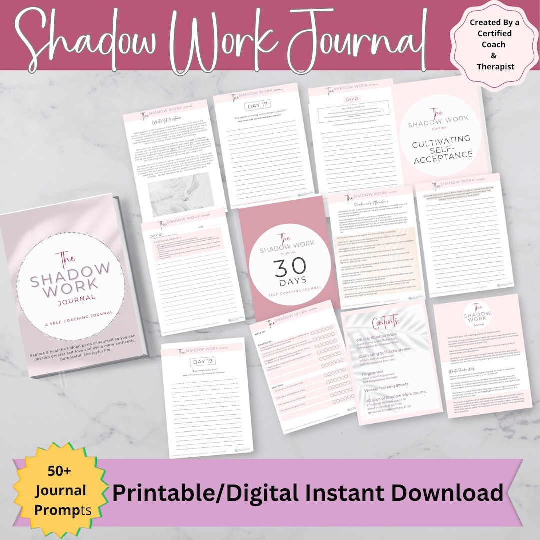 Shadow Work Journal Prompts Shadow Work Workbook Mental Health Journal ...