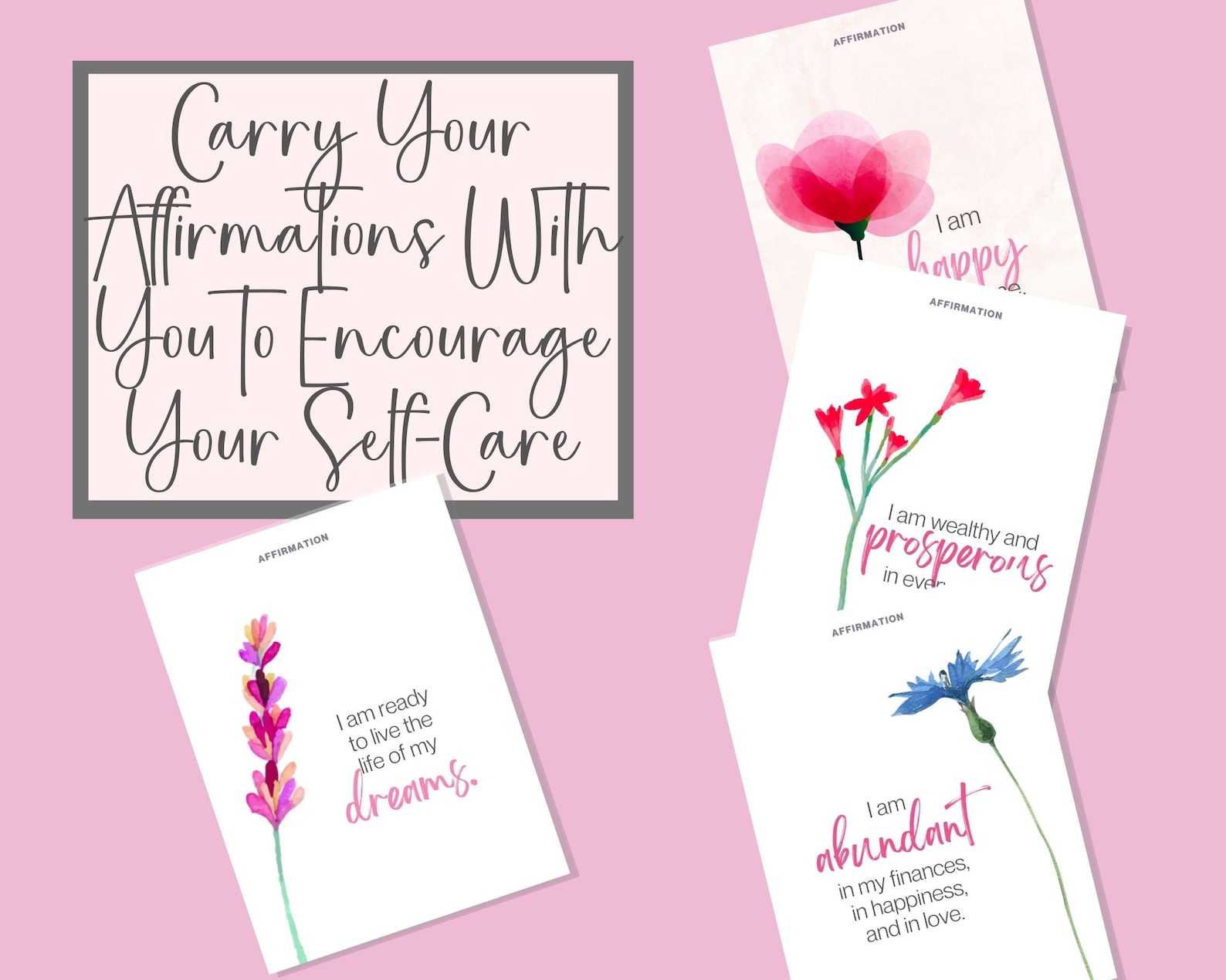 50 Self-care Cards Printable for Women Self-care Mental Health ...