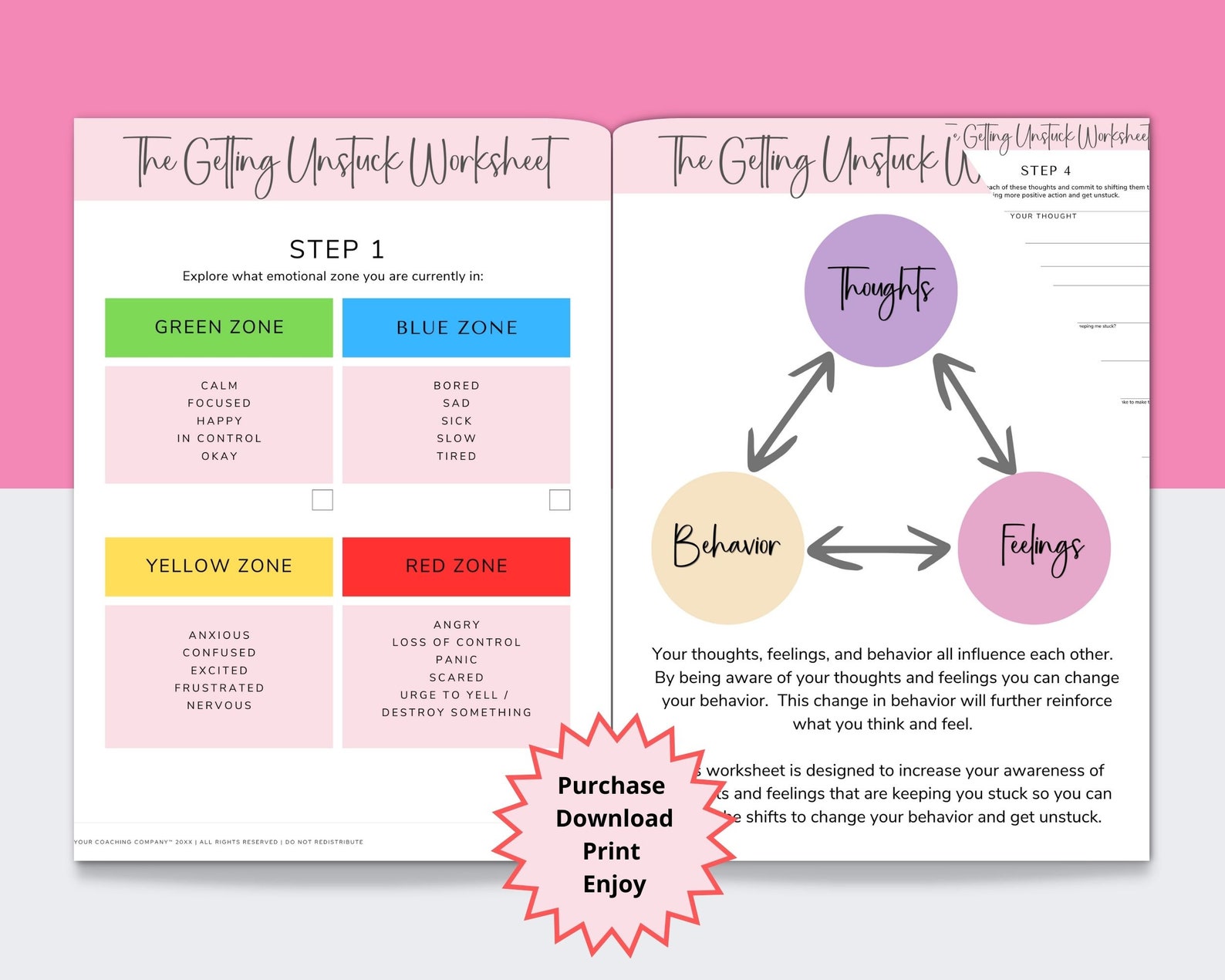 Self-growth Worksheet Bundle Self-esteem Worksheet Core Values ...