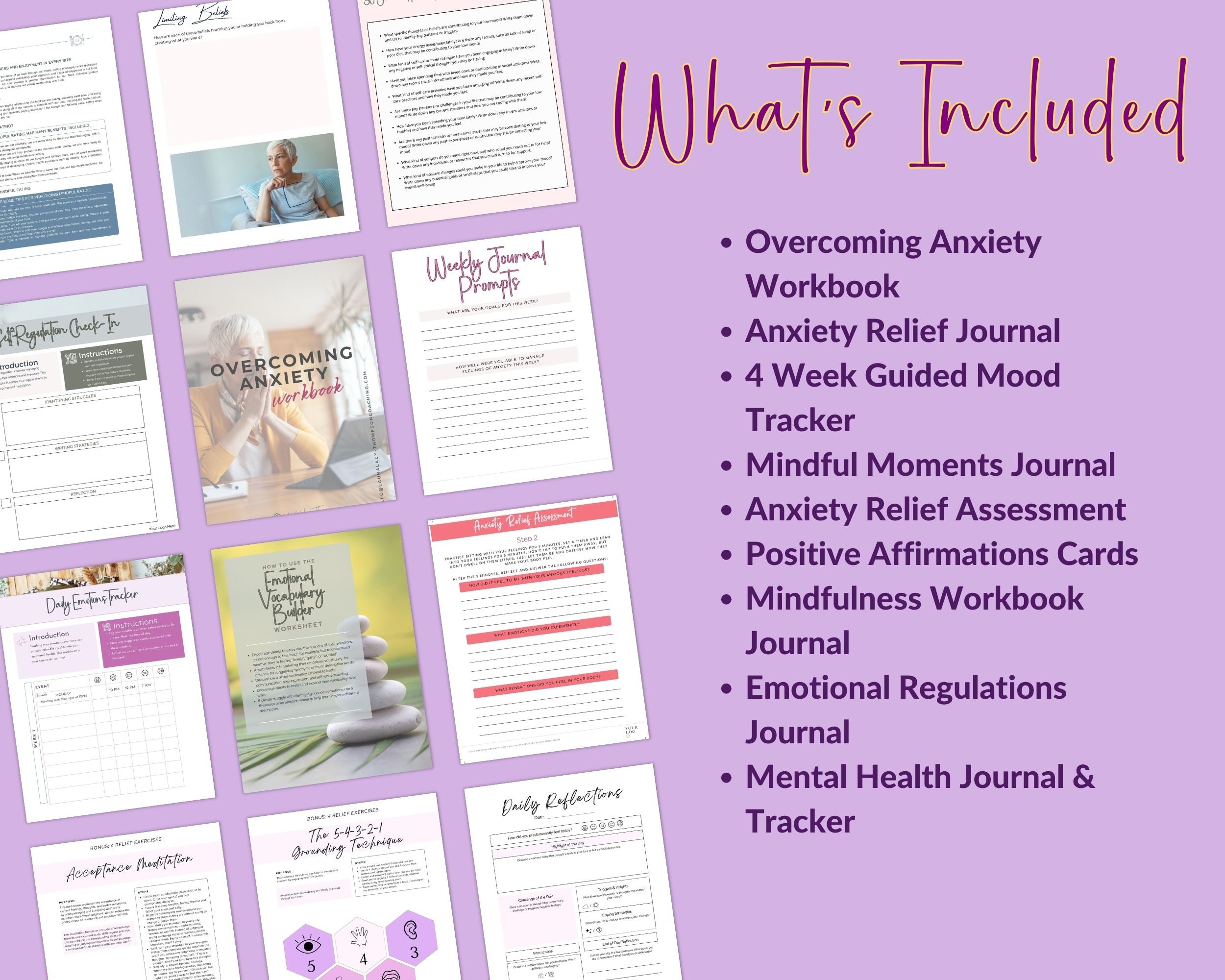 Ultimate Anxiety Relief Bundle Done-for-you Coaching Content Canva ...