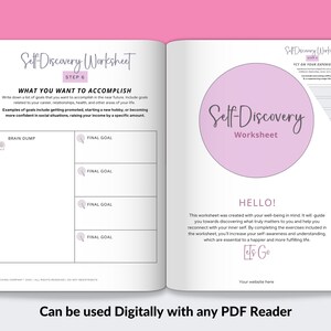 Self-growth Worksheet Bundle Self-esteem Worksheet Core Values ...