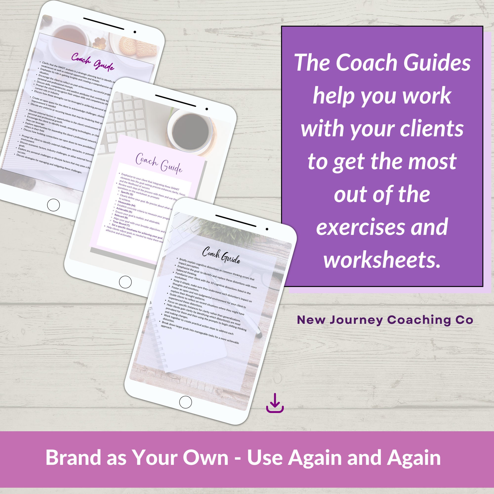 Life Coaching Template Bundle Canva Worksheets Ready-to-coach Workbook ...