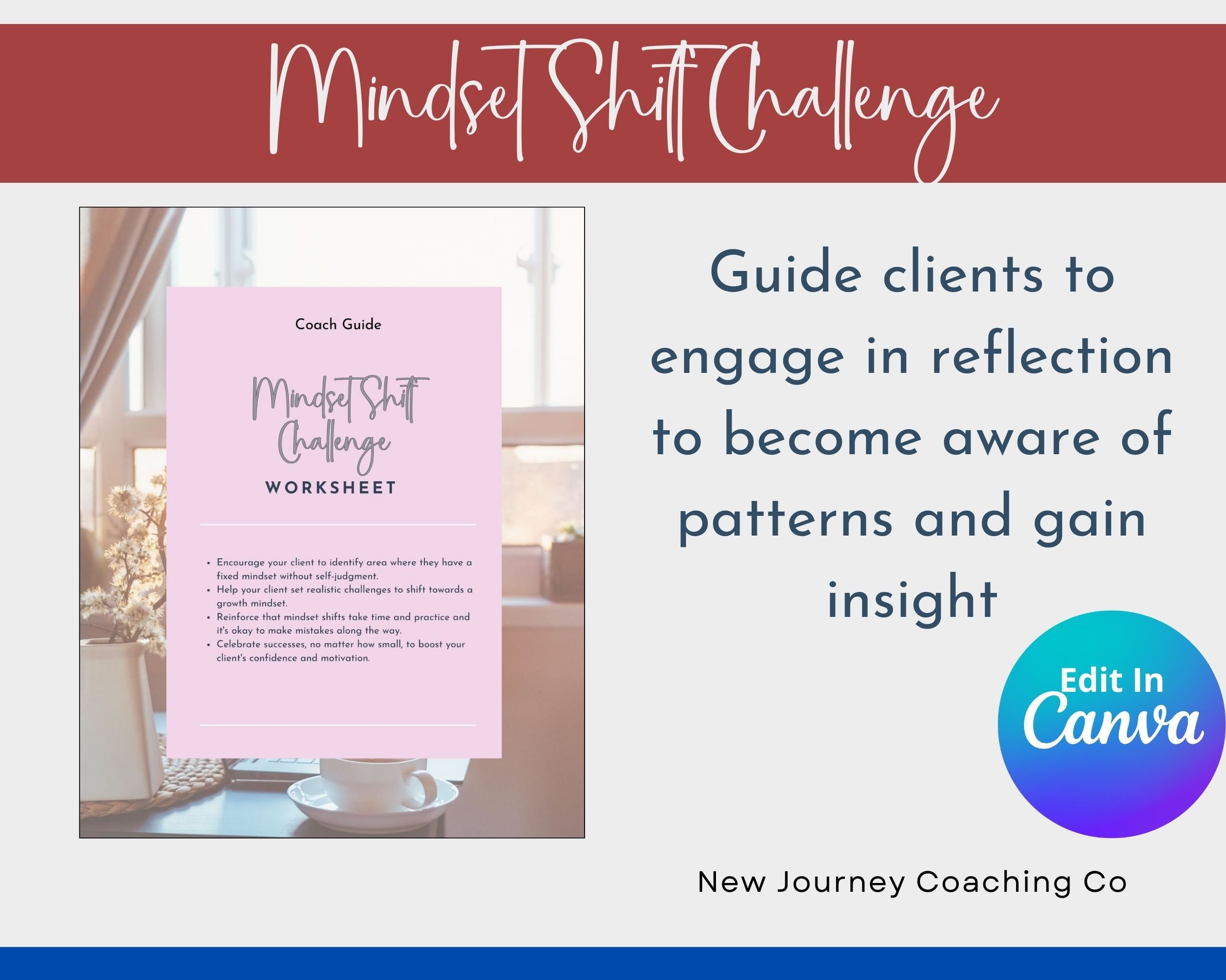 Growth Mindset Coach Worksheets Canva Templates Mindset Coach Lead ...