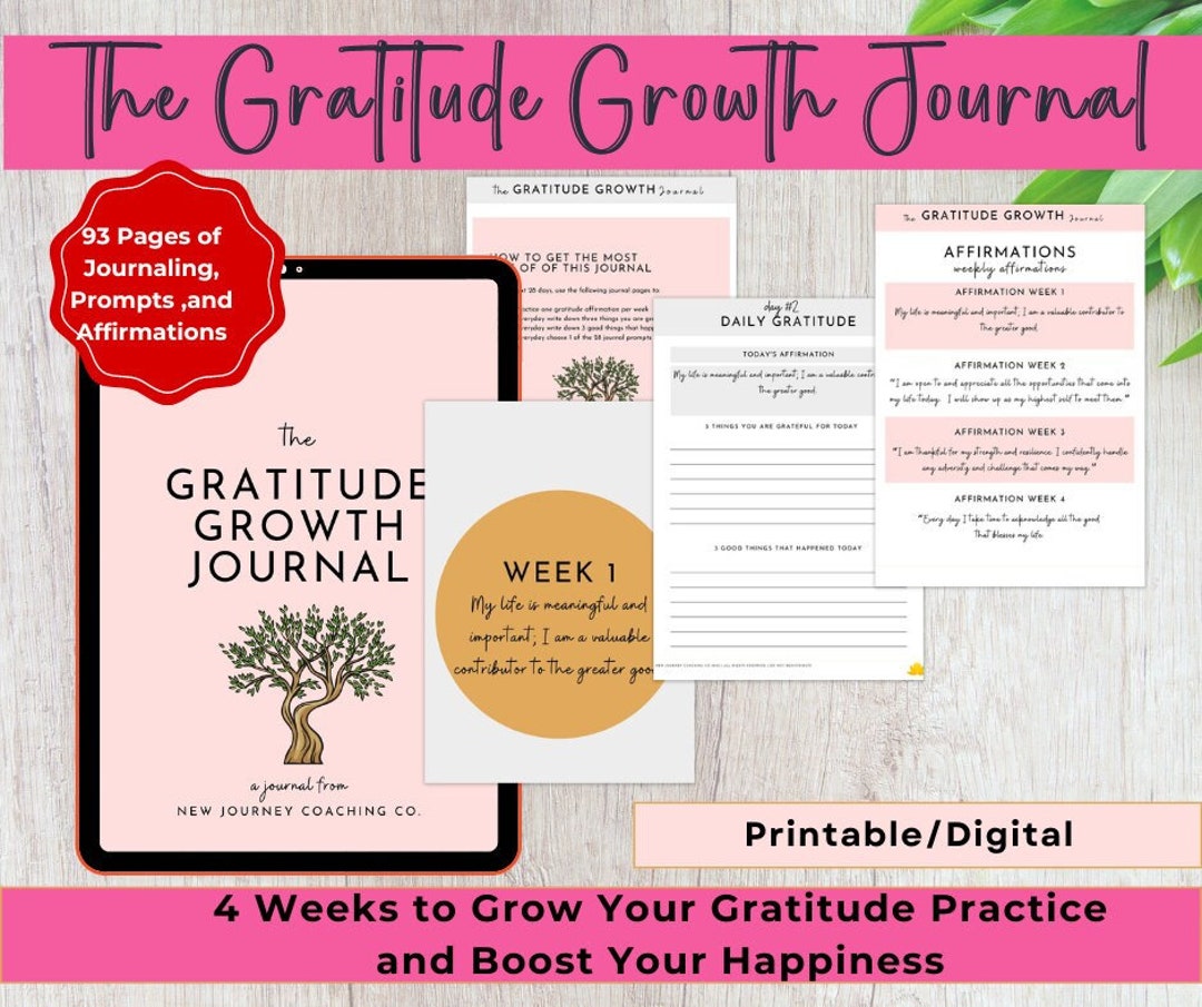 30 Day Gratitude Journal Printable Journal Prompts - Etsy