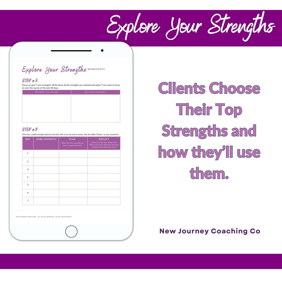 Explore Your Strengths Worksheet Canva Template Life Coach Done for You ...
