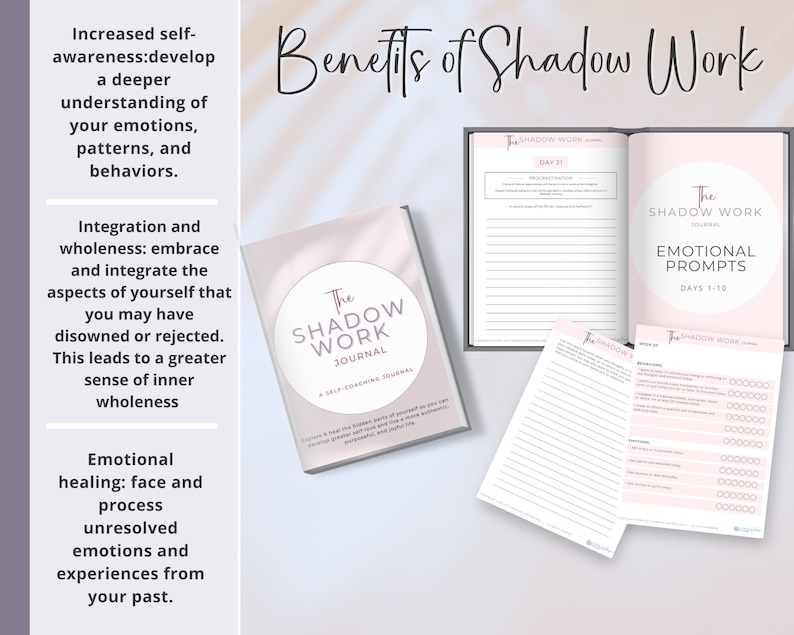 Shadow Work Journal Prompts Shadow Work Workbook Mental Health Journal ...